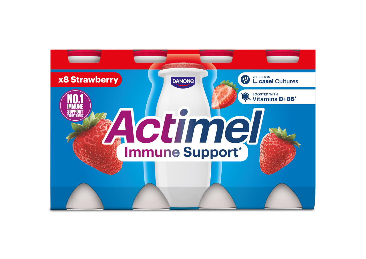 Strawberry Cultured Yogurt Shot | Actimel